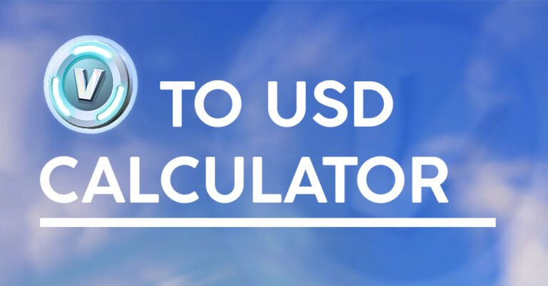 Fortnite V-Bucks To USD Calculator - USD To VBucks Unit Converter ...