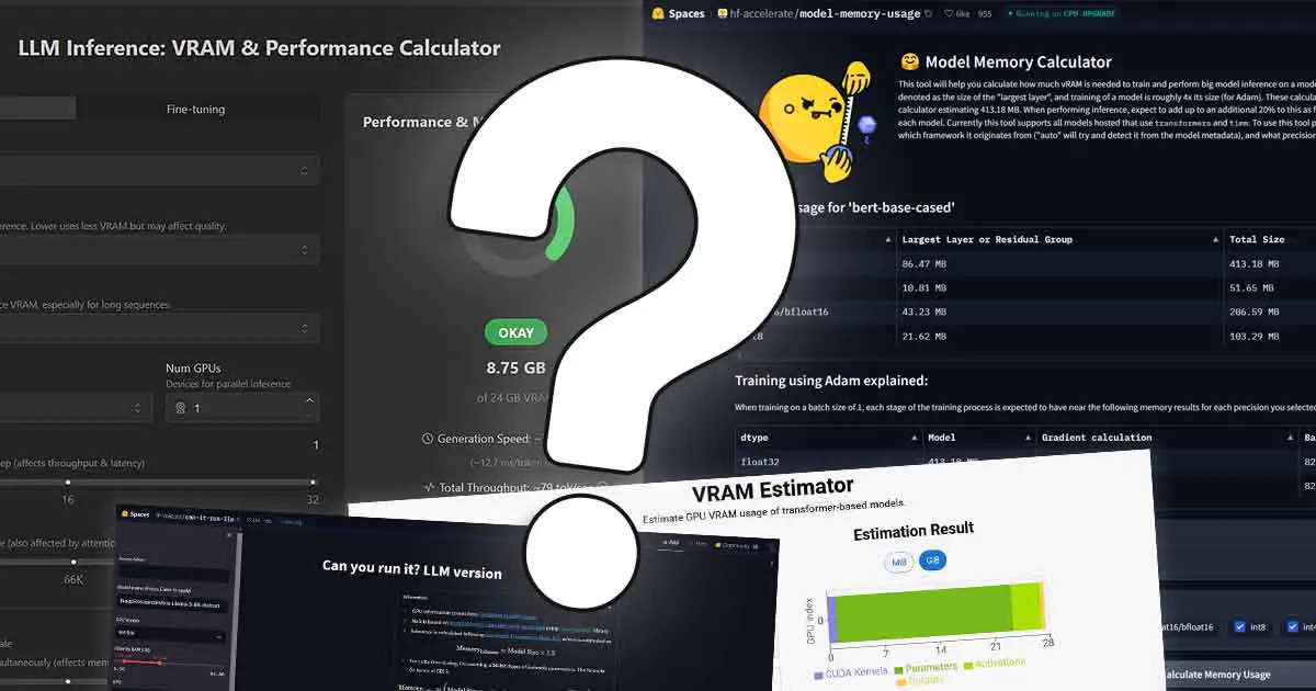8 Best LLM VRAM Calculators To Estimate Model Memory Usage - Tech Tactician