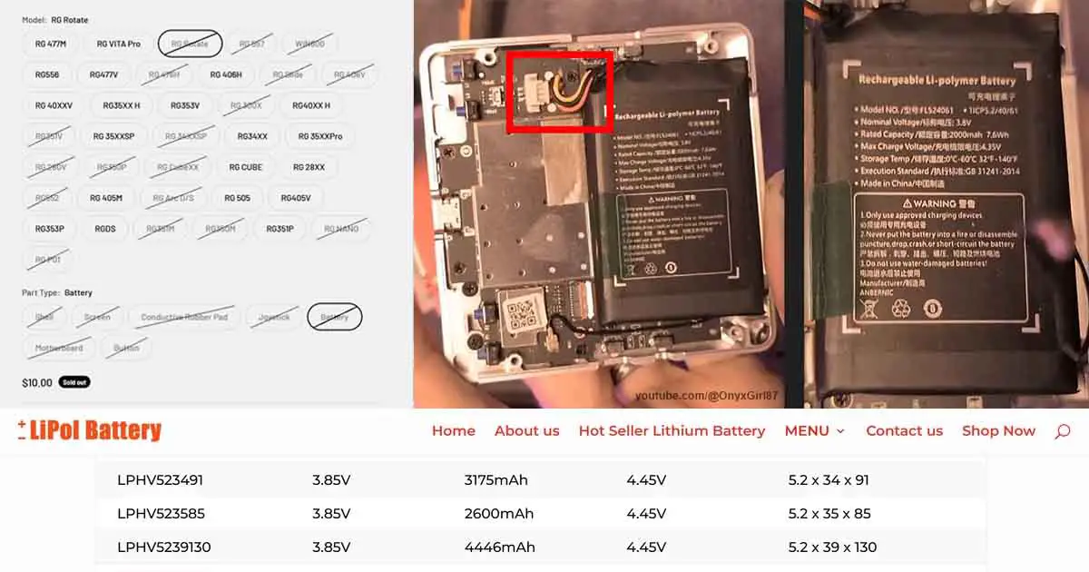 Anbernic RG Rotate Battery Replacement - What We Know So Far - Tech ...